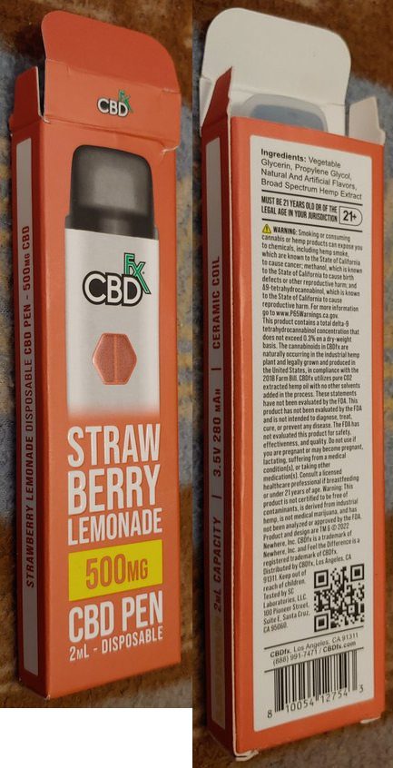 Cbdfx Cbd Pen Blast Of Flavor And Good Effects