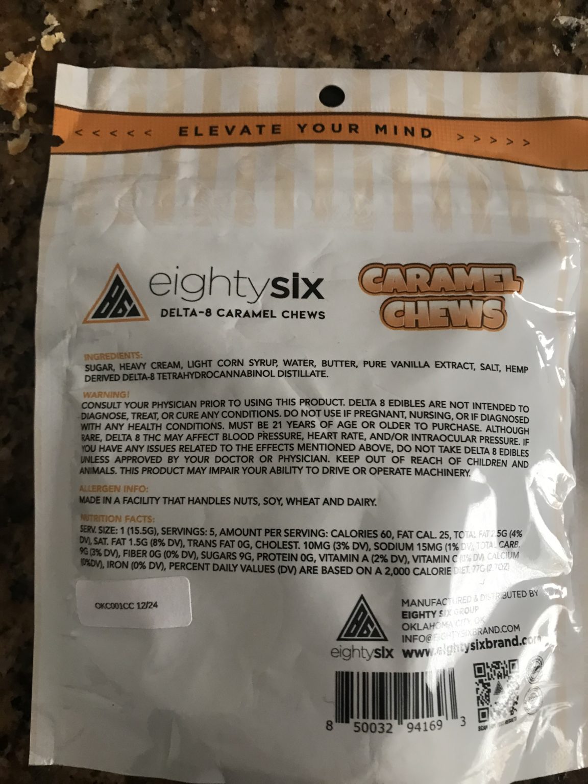EightySix Brand D8 Caramel Chews Review - Calming High